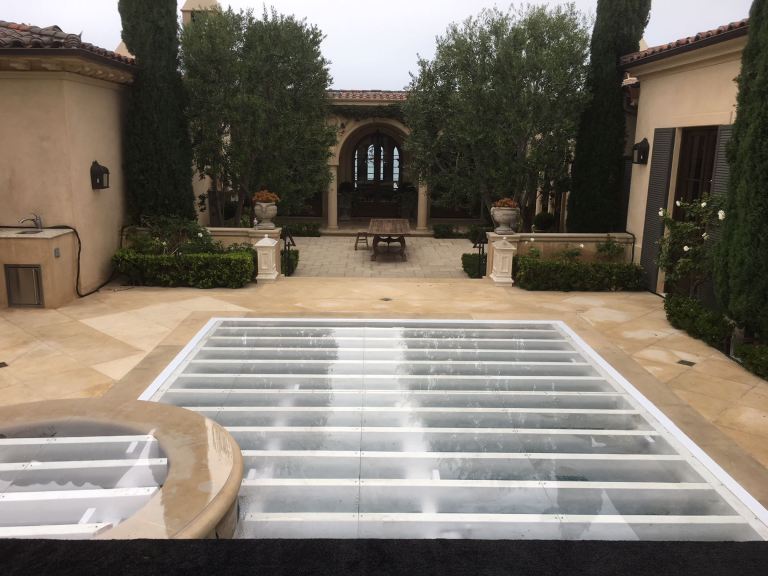 Dance Floor Pool Cover Rental Los Angeles-Plexi Glass Acrylic Hard ...