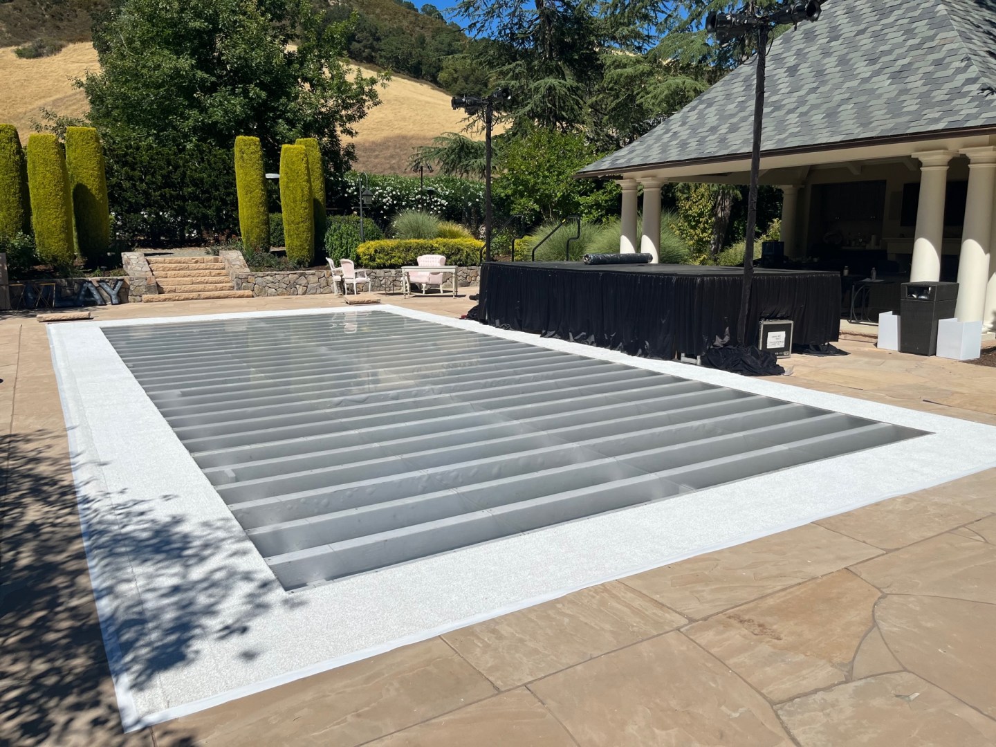 Plexiglass Dance Floor Pool Covers for Events In San Diego La Jolla El ...