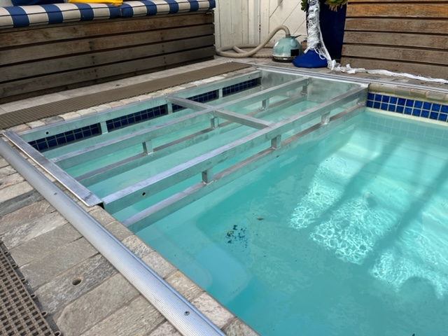 Semi-permanent aluminum frame custom made hard surface pool covers ...